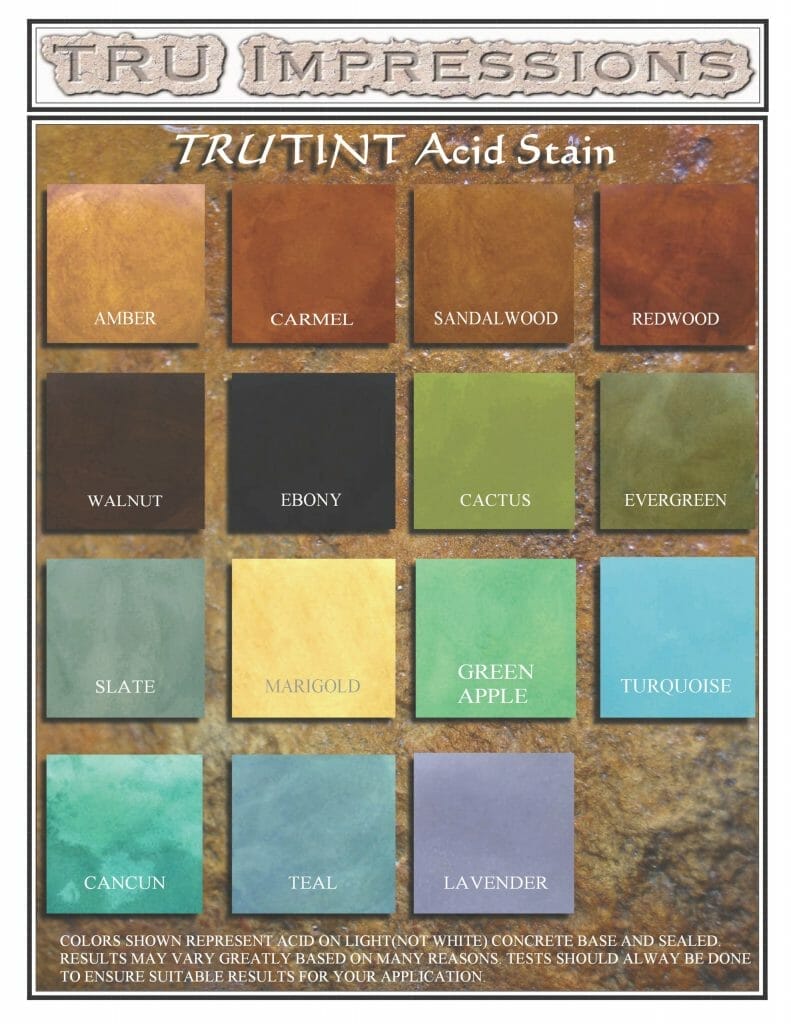 Eagle Acid Stain Color Chart Concrete Acid Stains | Variegated Look